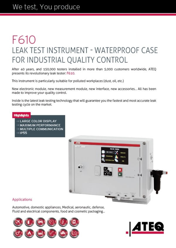 カタログ - リークテスト・リークテスターのアテックATEQ
